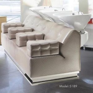 white elegant double seats shampoo bowl chairs shampoo backwash unit ...