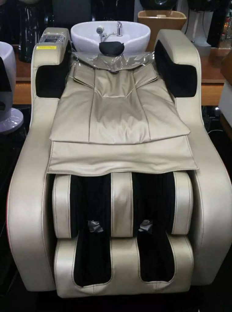Luxury Electric Massage Fibergalss Shampoo Bed Hair Washing Chair Spa Bed China Salon Nail