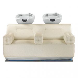 Luxury double seats hair washing shampoo chair shampoo backwash units ...