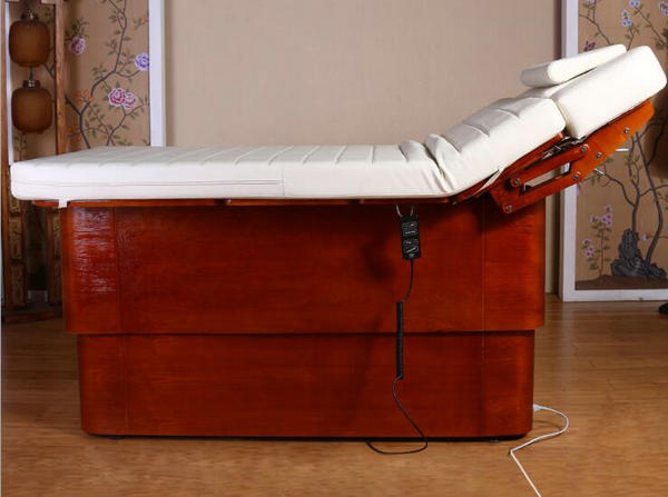 Ergonomic wood adjustable electric massage table facial bed